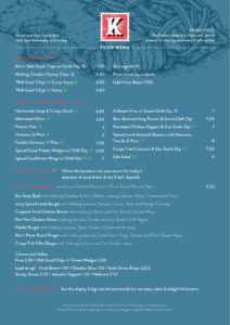 Menus - Kim's Kitchen